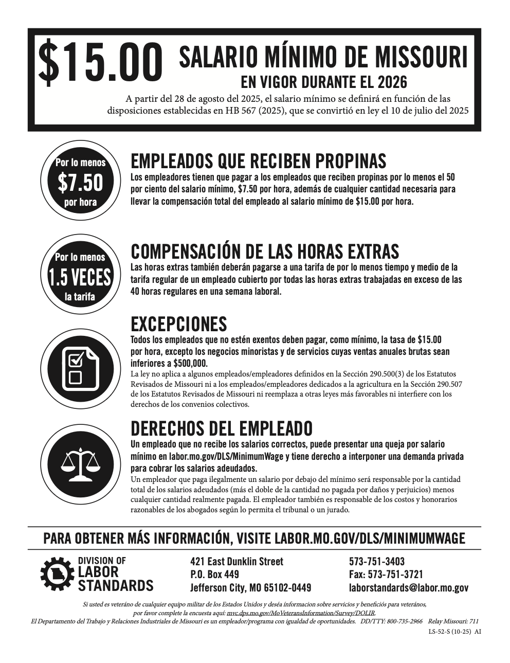 Minimum Wage | Missouri Department of Labor and Industrial Relations